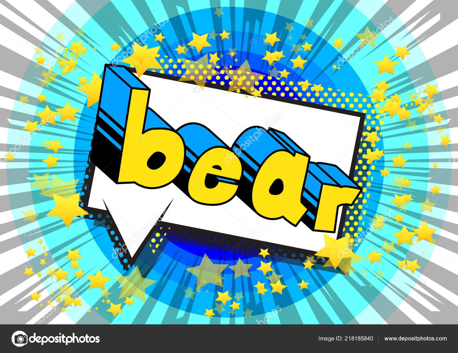 Bear Vector Illustrated Comic Book Style Phrase Stock Vector by ...