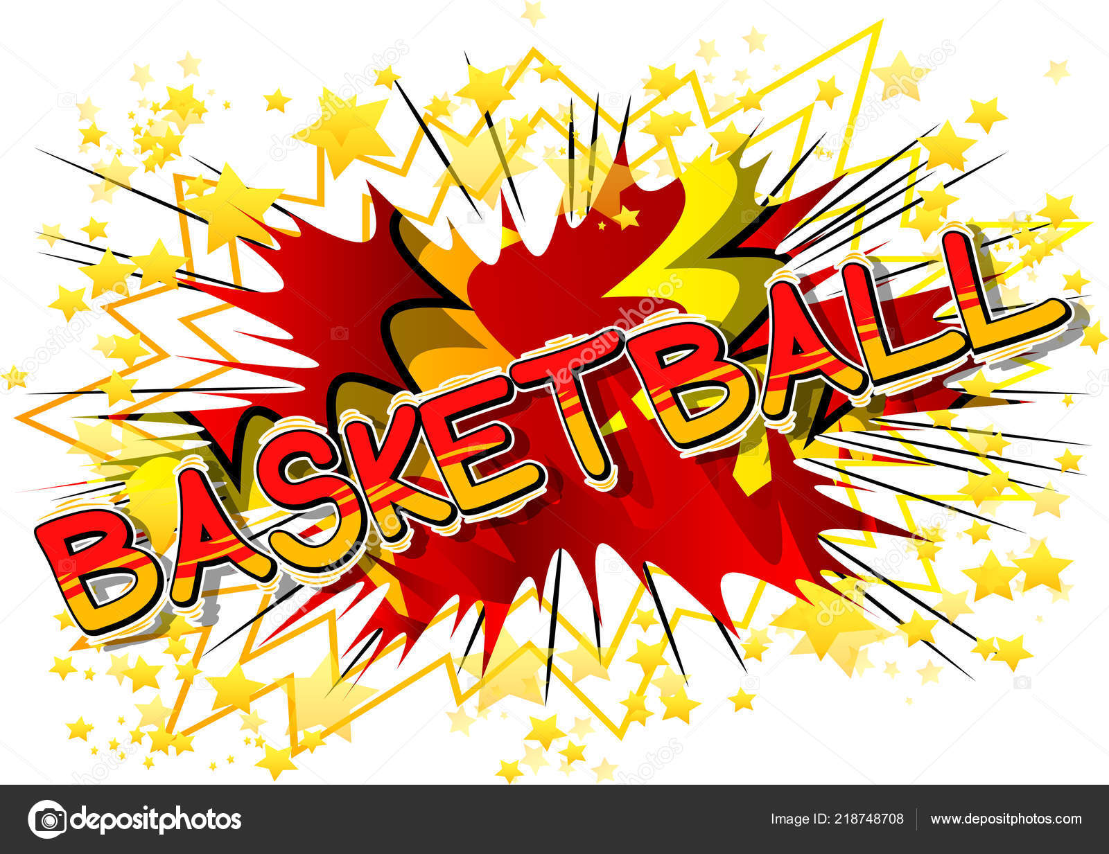 Basketball Vector Illustrated Comic Book Style Phrase — Stock Vector ...