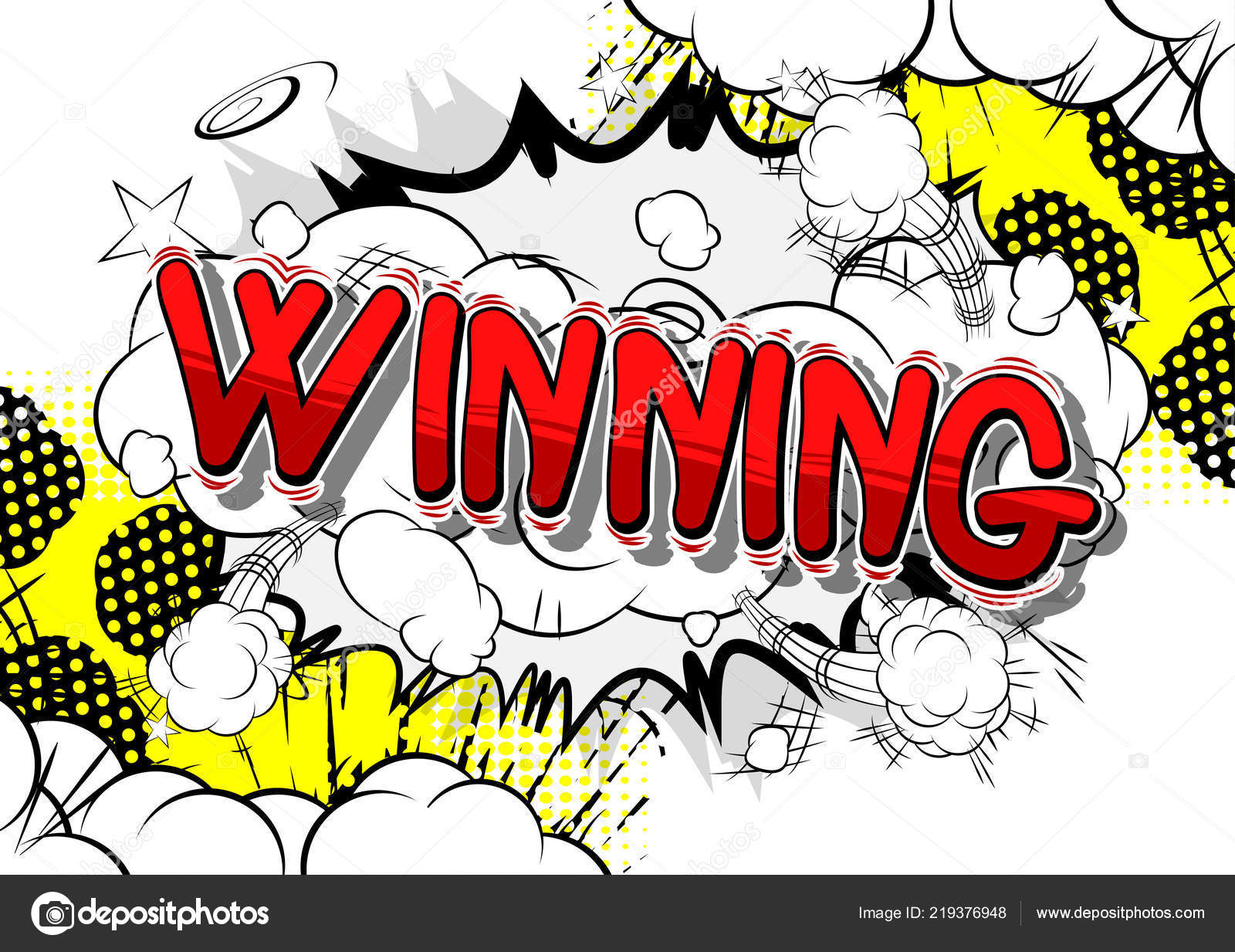 Winning Vector Illustrated Comic Book Style Phrase Stock Vector by ...