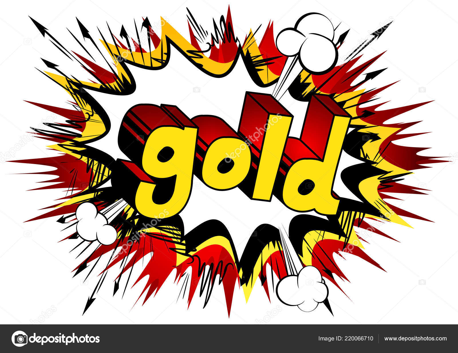 Gold Vector Illustrated Comic Book Style Phrase Stock Vector by ...
