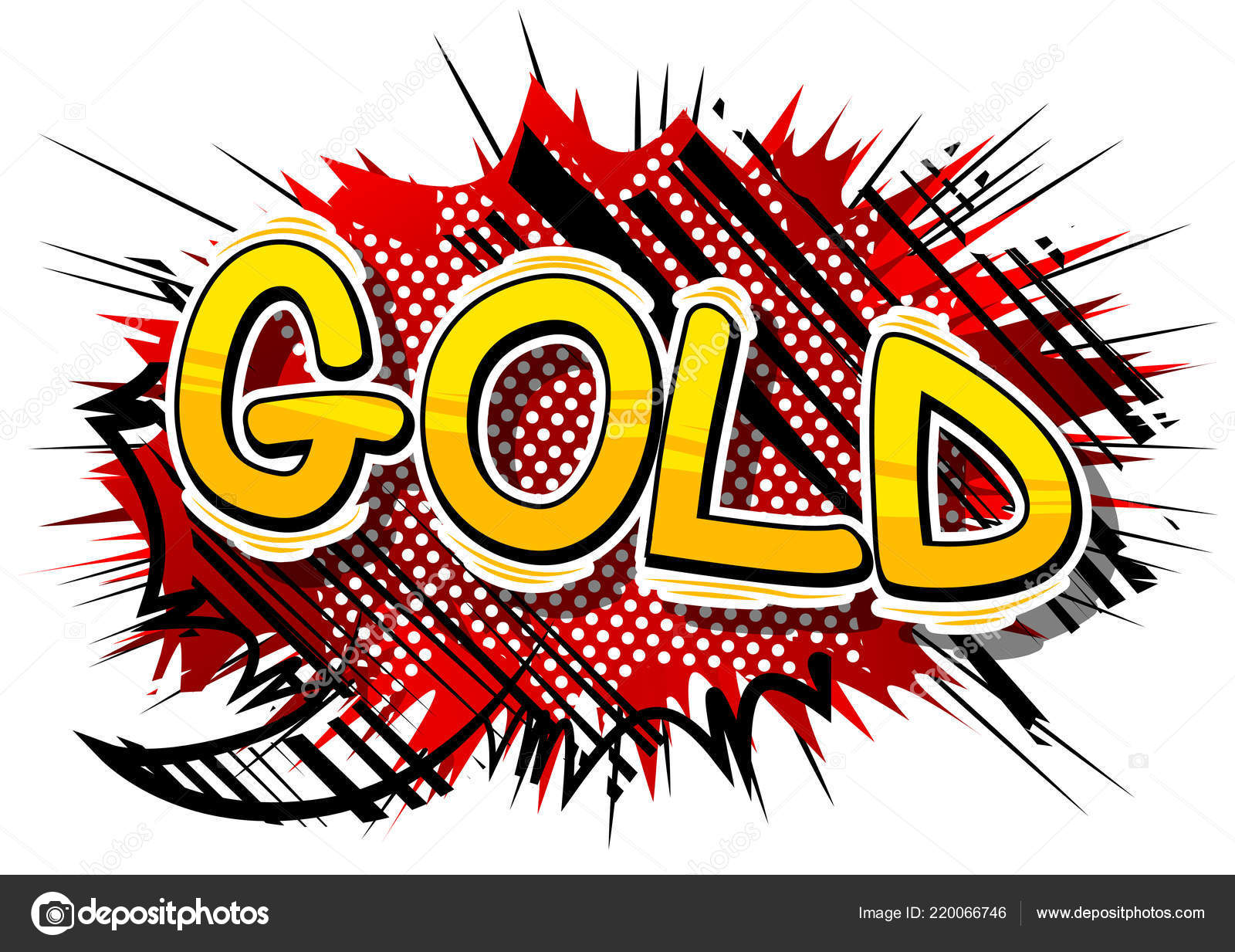 Gold Vector Illustrated Comic Book Style Phrase Stock Vector Image by ...