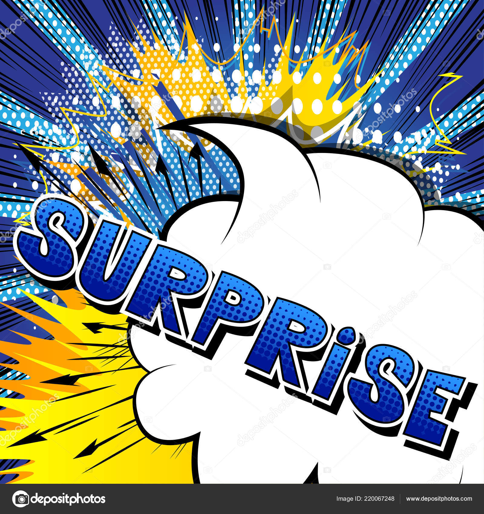 Surprise Vector Illustrated Comic Book Style Phrase Stock Vector Image ...