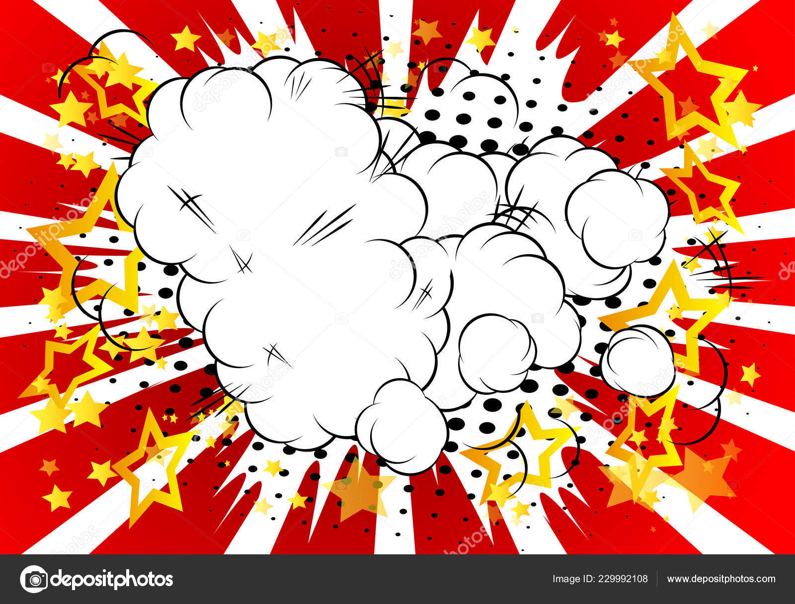 Vector Illustrated Retro Comic Background Pop Art Vintage Style Stock ...