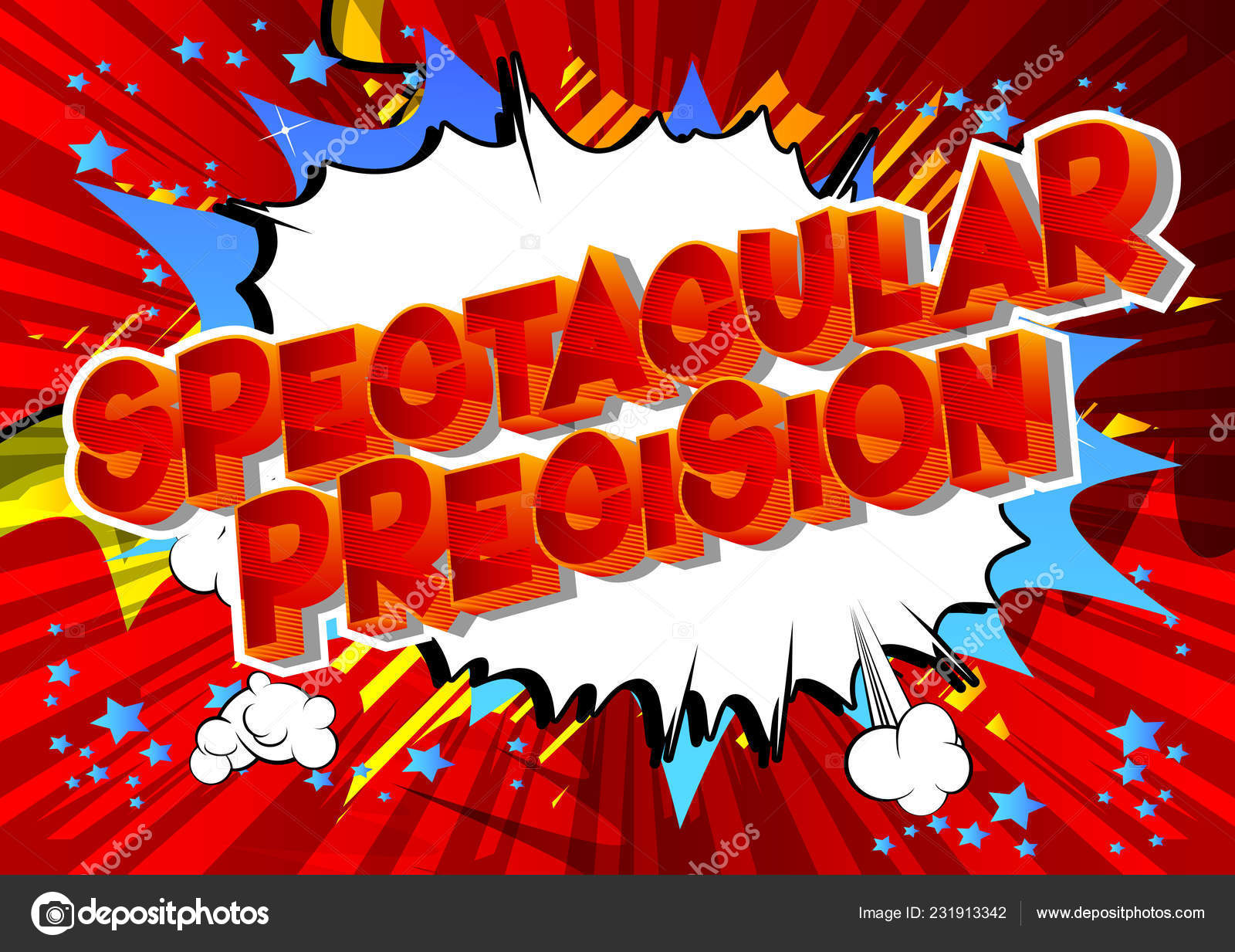 Spectacular Precision Vector Illustrated Comic Book Style Phrase ...