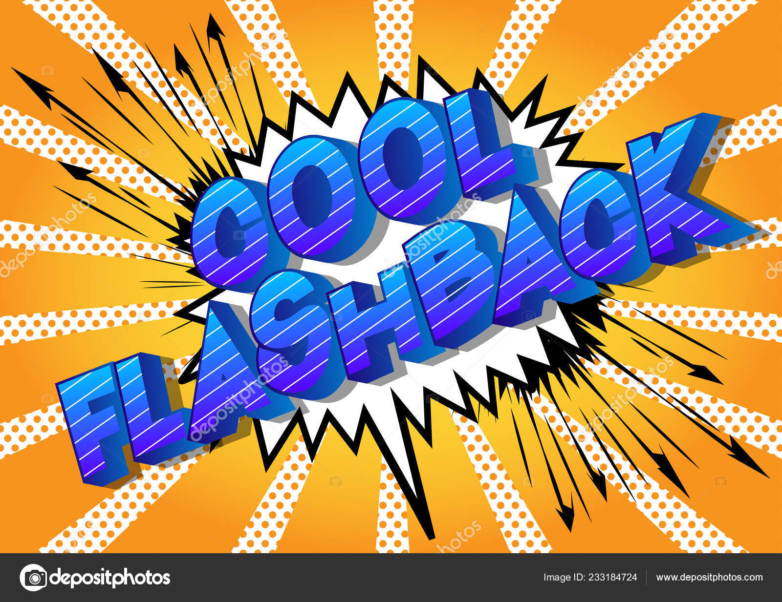 Cool Flashback Vector Illustrated Comic Book Style Phrase Abstract ...