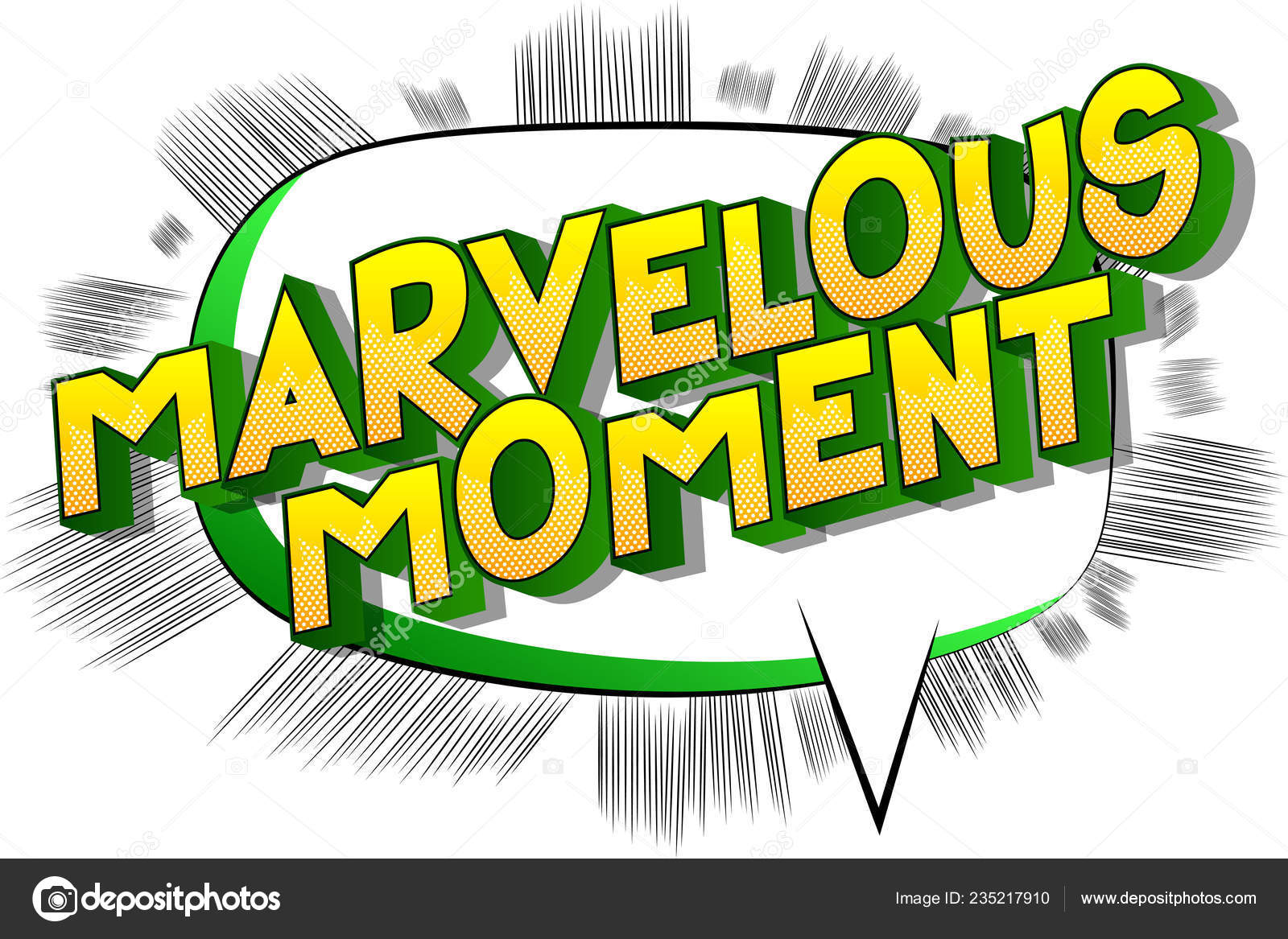 Marvelous Moment Vector Illustrated Comic Book Style Phrase Abstract ...