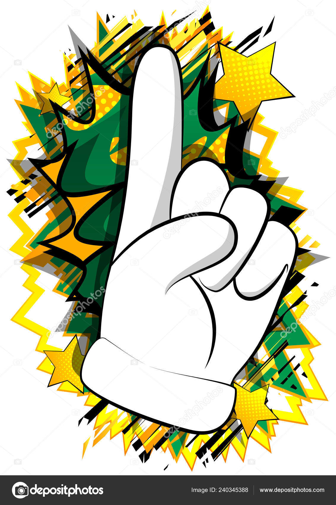 Vector Cartoon Hand Making Point Illustrated Hand Expression Gesture ...