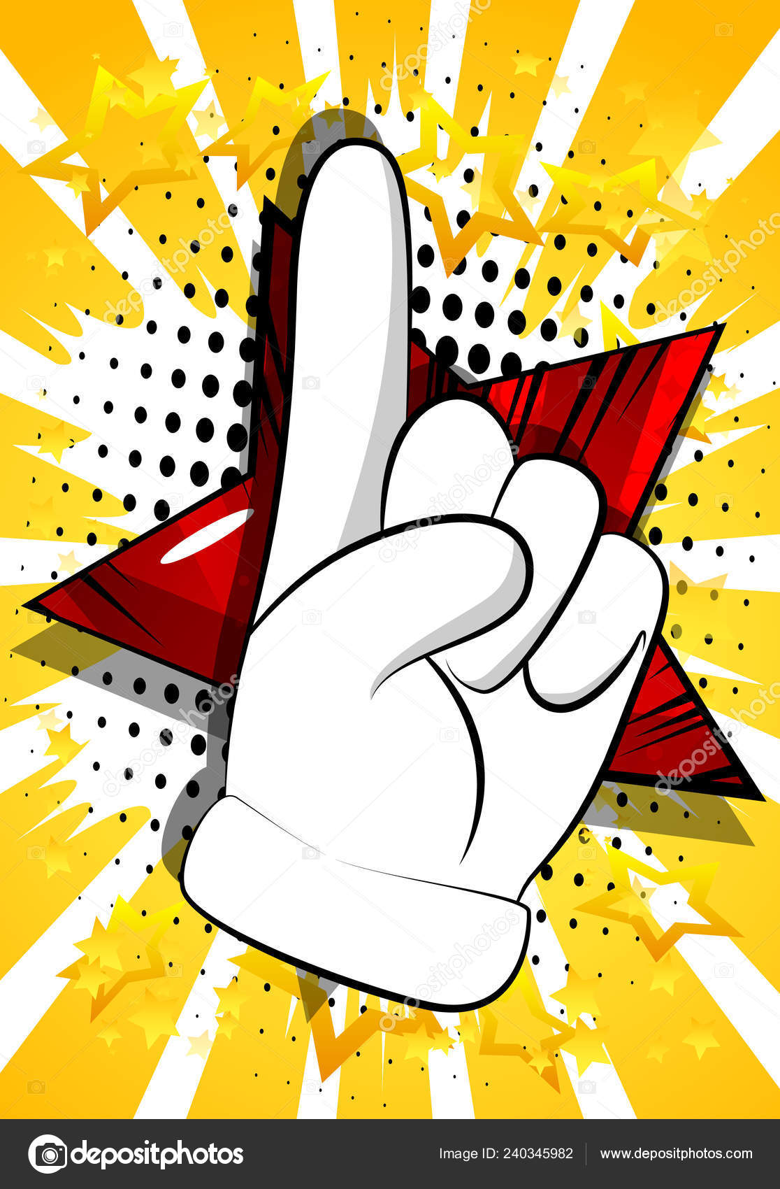 Vector Cartoon Hand Making Point Illustrated Hand Expression Gesture ...