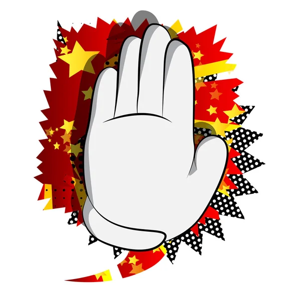 Vector Cartoon Hand Showing Sign Illustrated Hand Sign Comic Book Stock ...