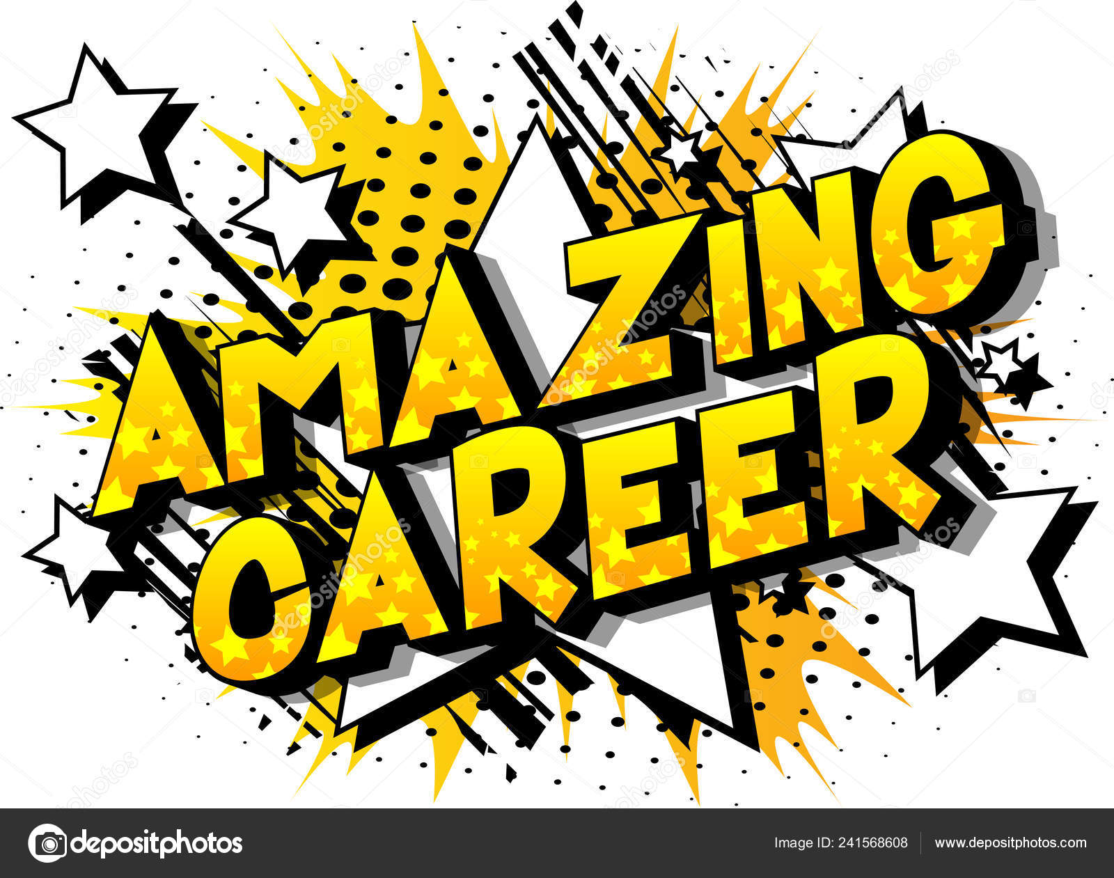 Amazing Career Vector Illustrated Comic Book Style Phrase Abstract ...