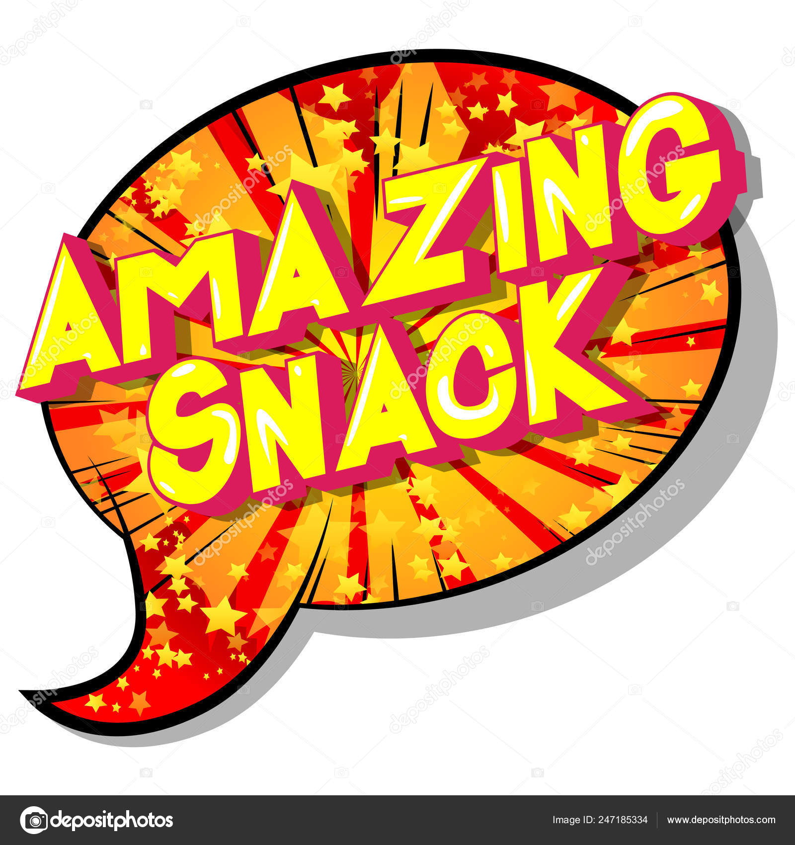 Amazing Snack Vector Illustrated Comic Book Style Phrase Abstract ...