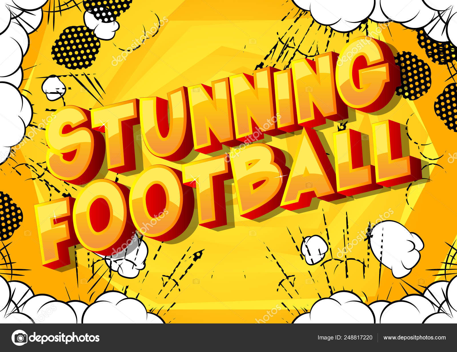 Stunning Football Vector Illustrated Comic Book Style Phrase Abstract ...