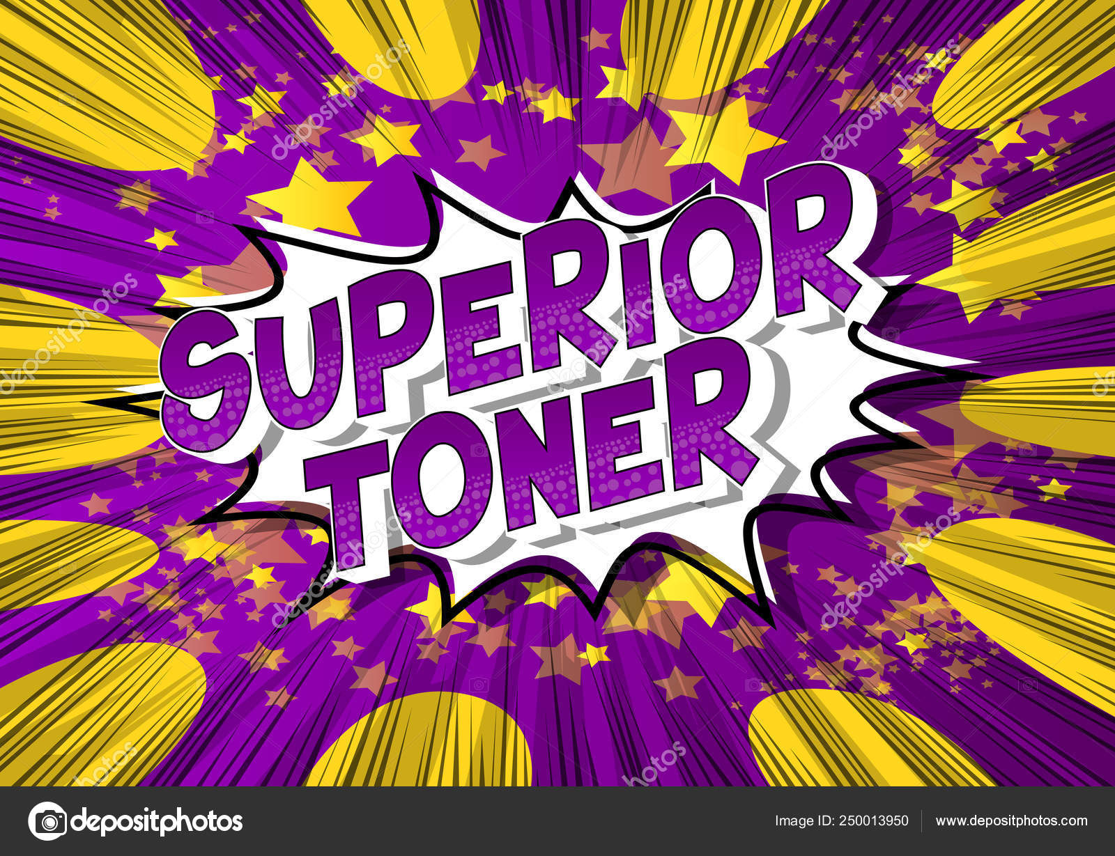 Superior Toner Vector Illustrated Comic Book Style Phrase Abstract ...