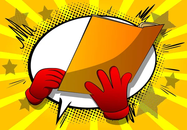 Vector Cartoon Hand Magic Stick Illustrated Hand Comic Book Background ...