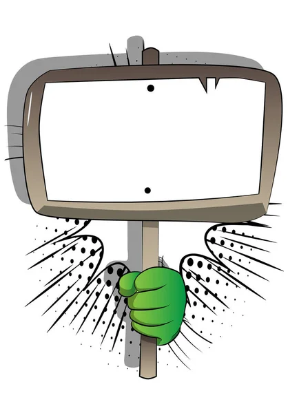 Blank hand held sign billboard — Stock Vector © milannea #69346623