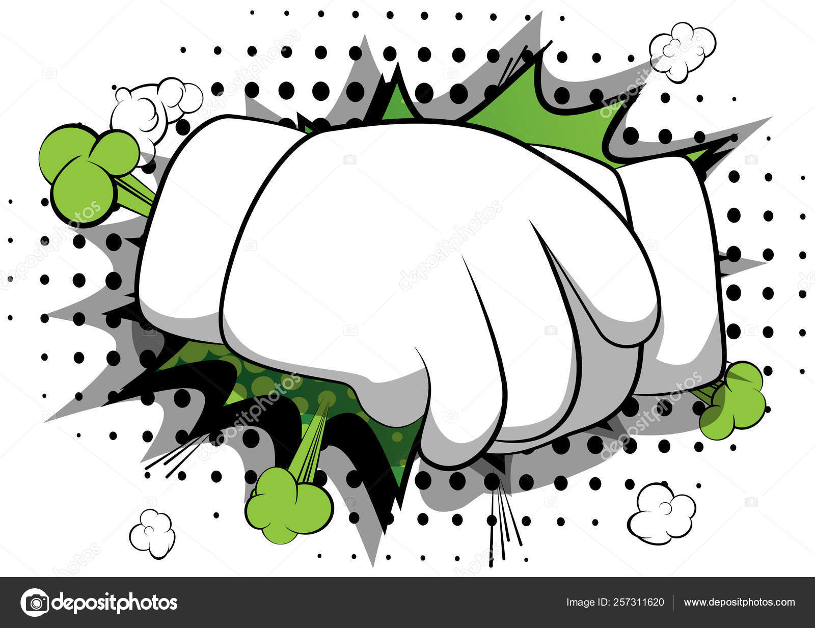 Vector Cartoon Hands Making Handshake Illustrated Hand Sign Comic Book ...