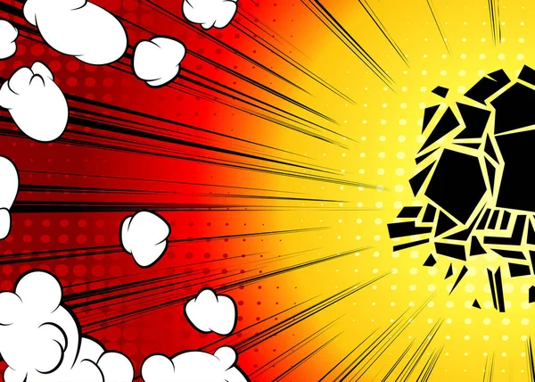 Cartoon Design Colored Banner Comic Book Background Illustration Vector ...