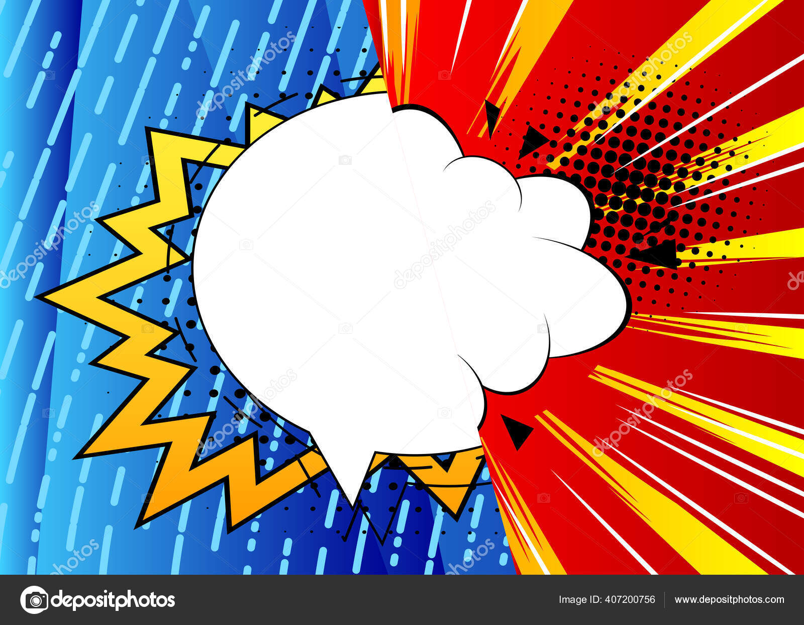 Pop Art Comic Design Colored Background Comic Book Illustration Vector ...