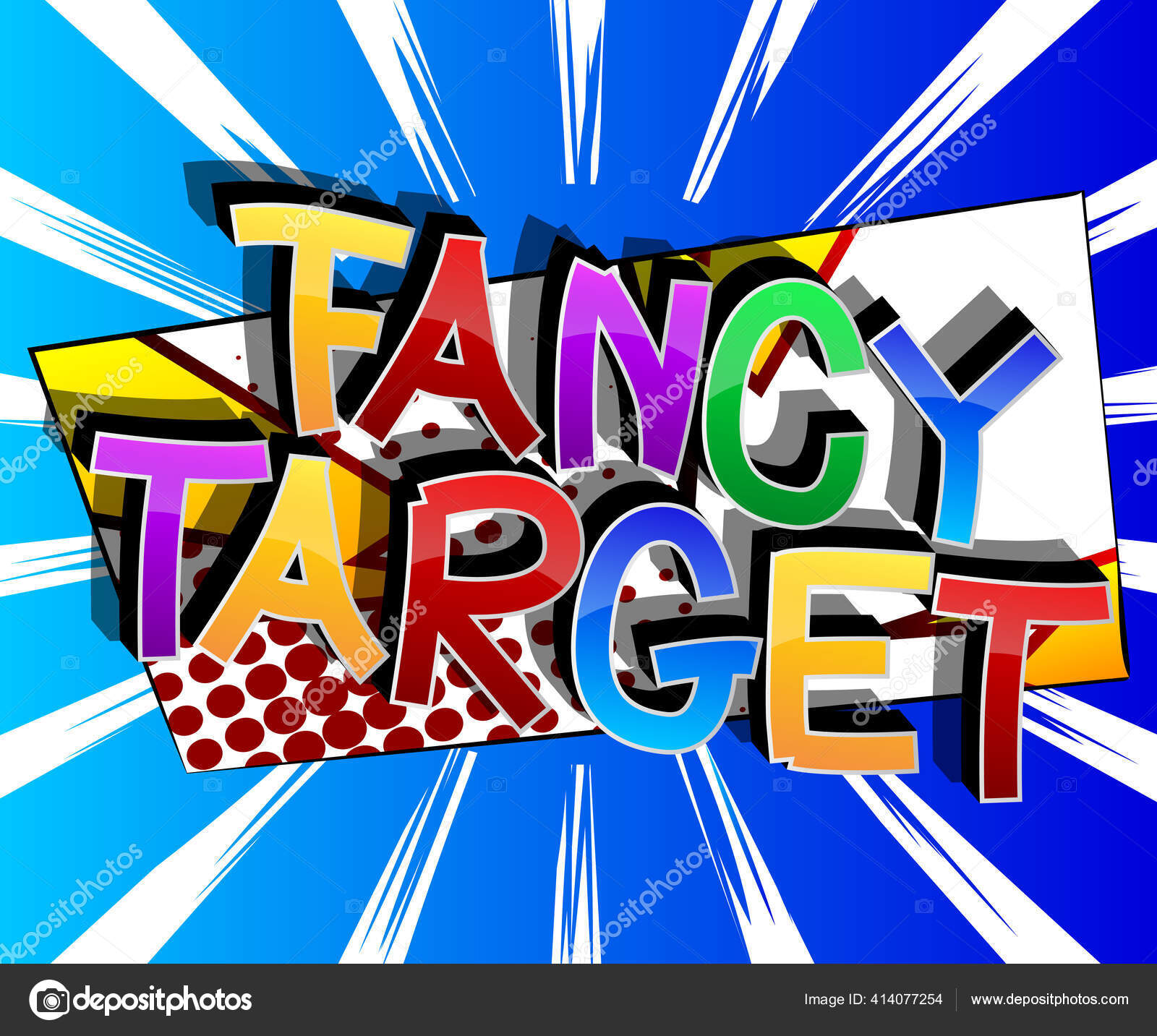 Fancy Target Comic Book Style Cartoon Words Abstract Comics Background ...
