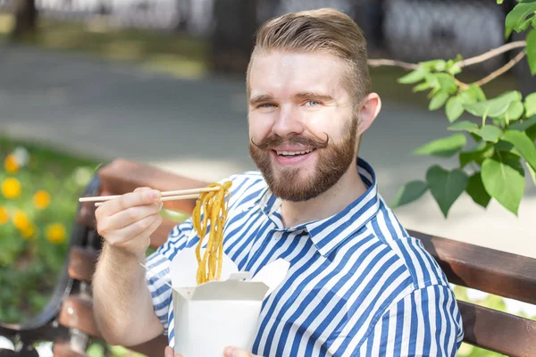 Man eating chinese food Stock Photos, Royalty Free Man eating chinese ...
