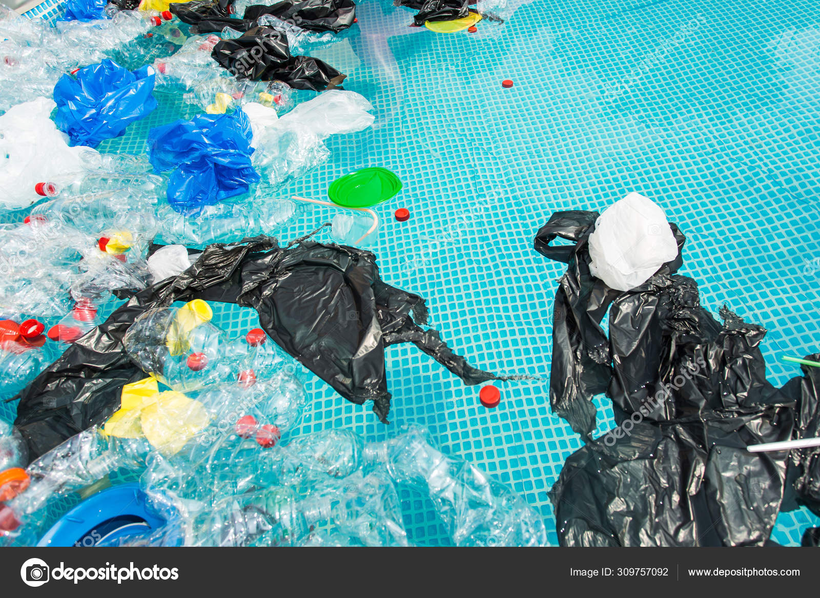 Plastic recycling, pollution and environmental concept - Environmental ...