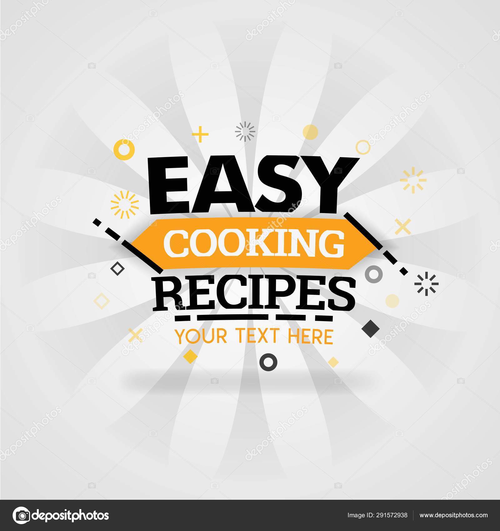 Orange Logo Template Easy Cooking Recipes Promotion Advertising ...