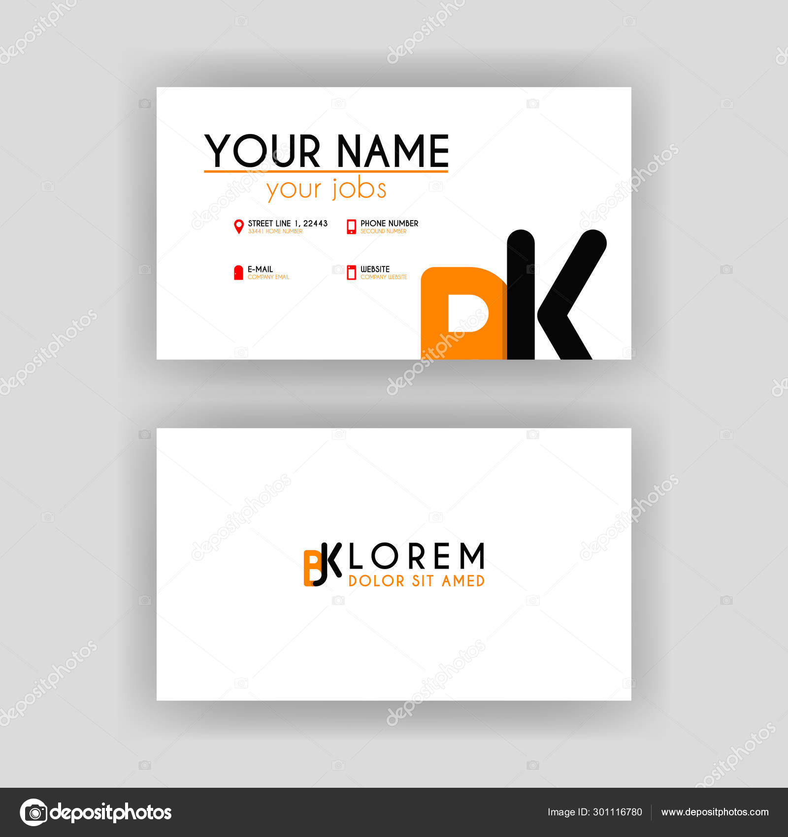 Simple Business Card Initial Letter Rounded Edges Logo Can Used Stock ...