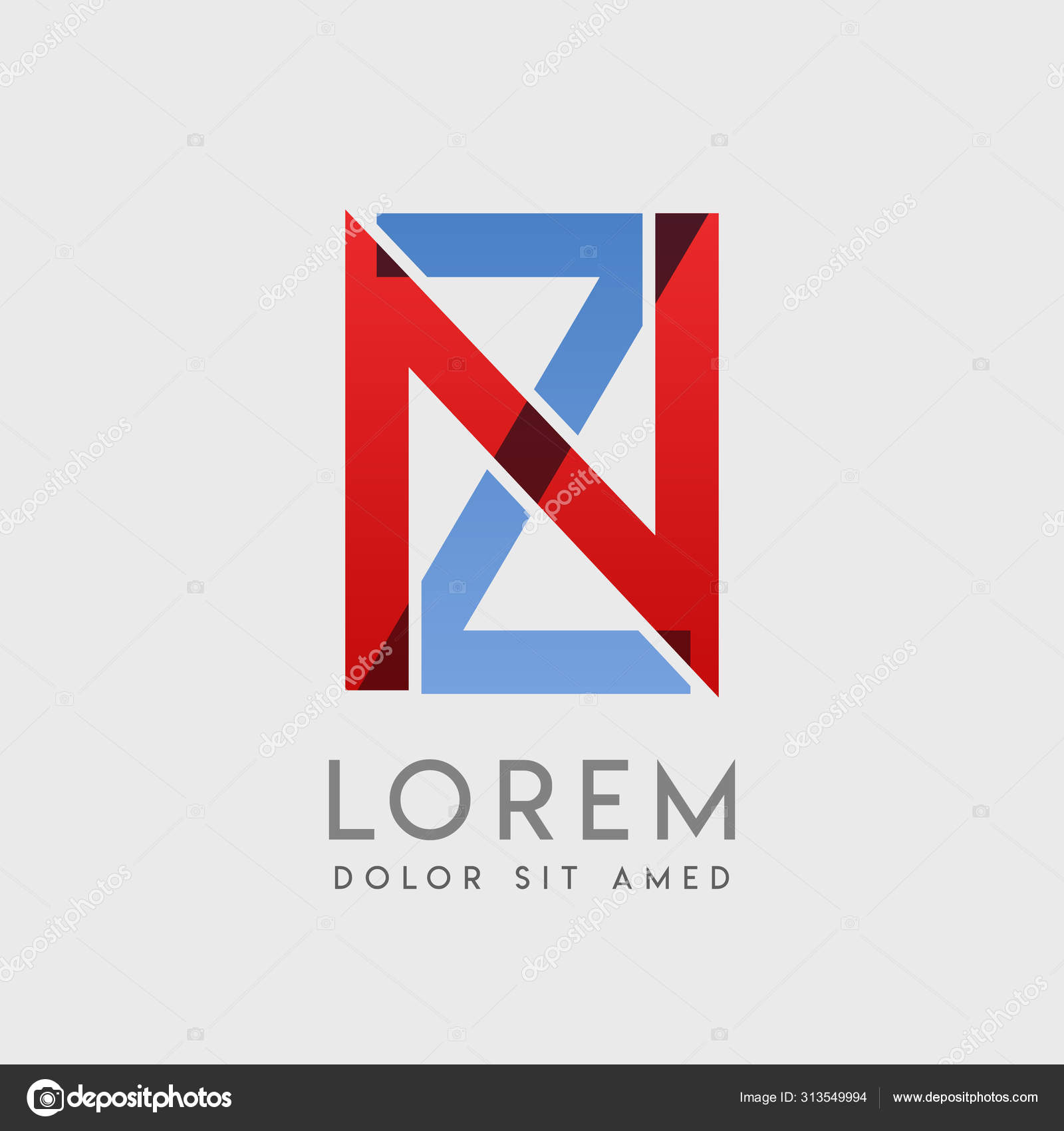 Logo Letters Blue Red Gradation Stock Vector by ©imamfathoni1234567890 ...