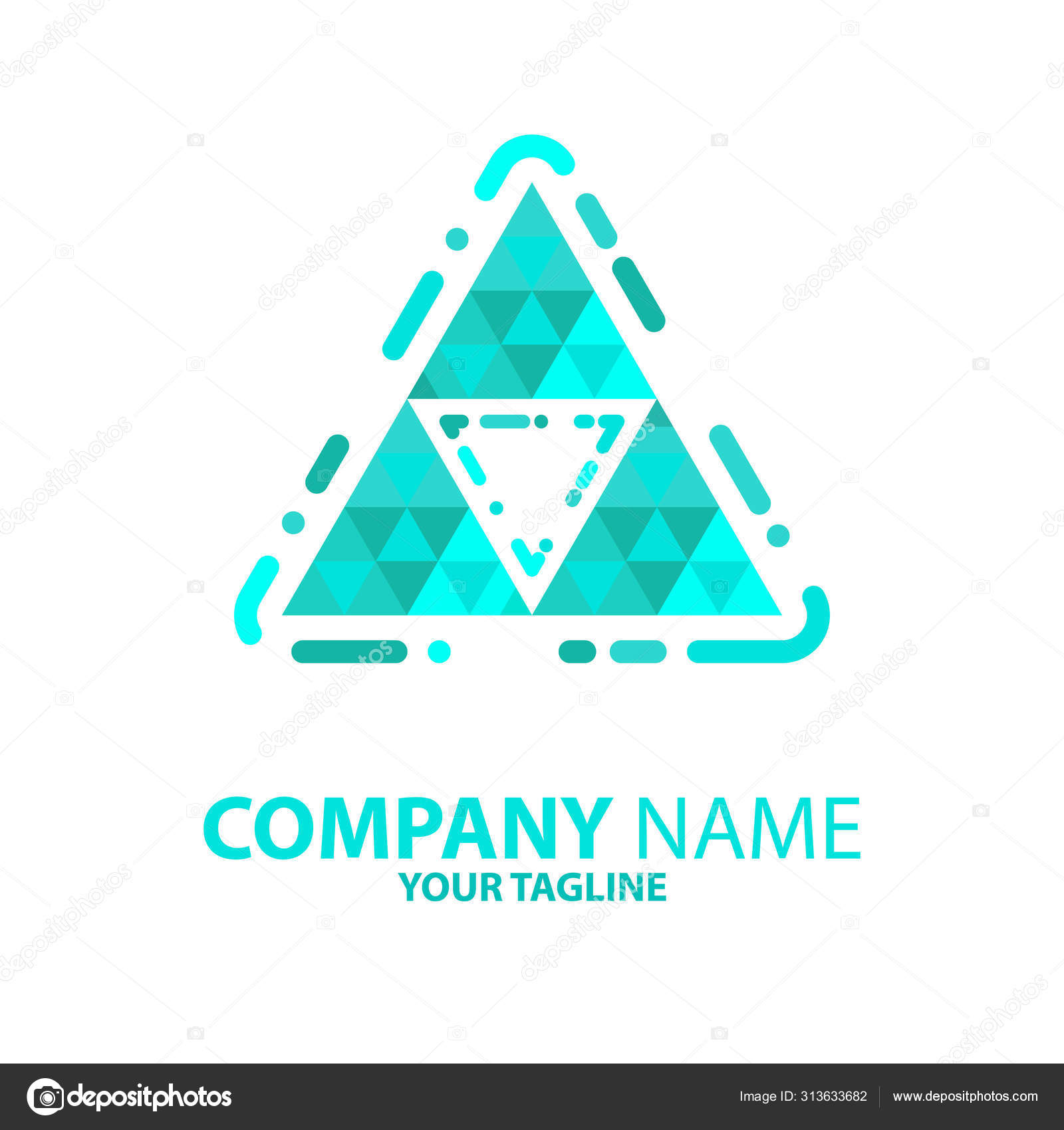 Logo Patrón Tres Triángulos Vector de stock #313633682 de ...