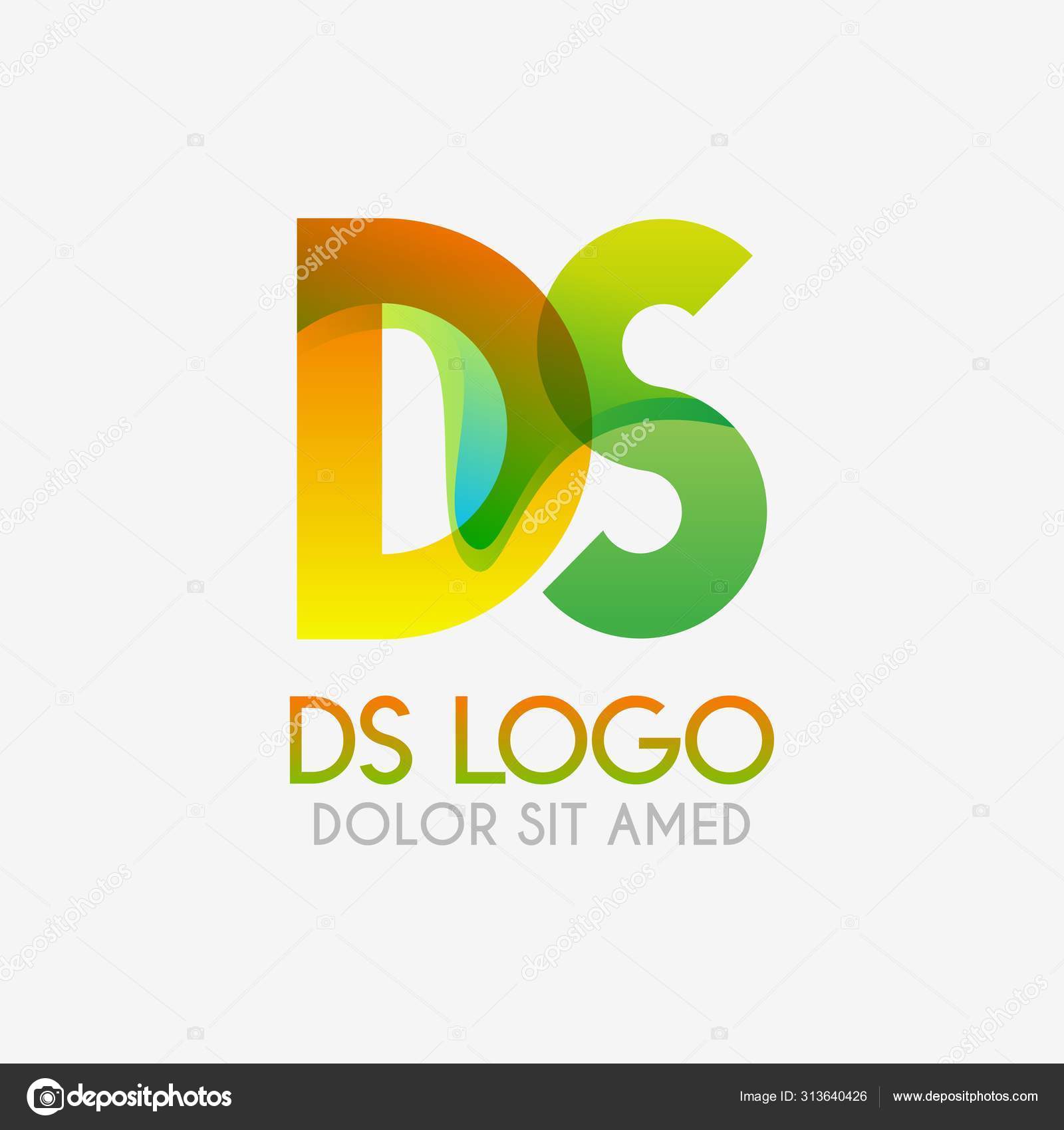 The DS logo with striking colors and gradations, modern and simple for ...