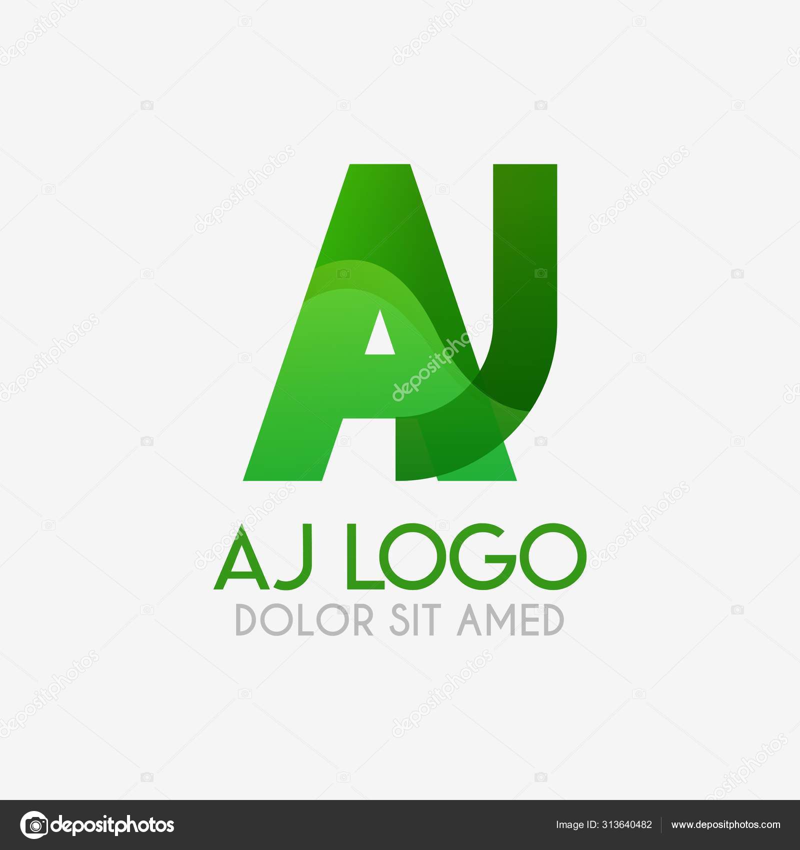 The AJ logo with striking colors and gradations, modern and simple for ...