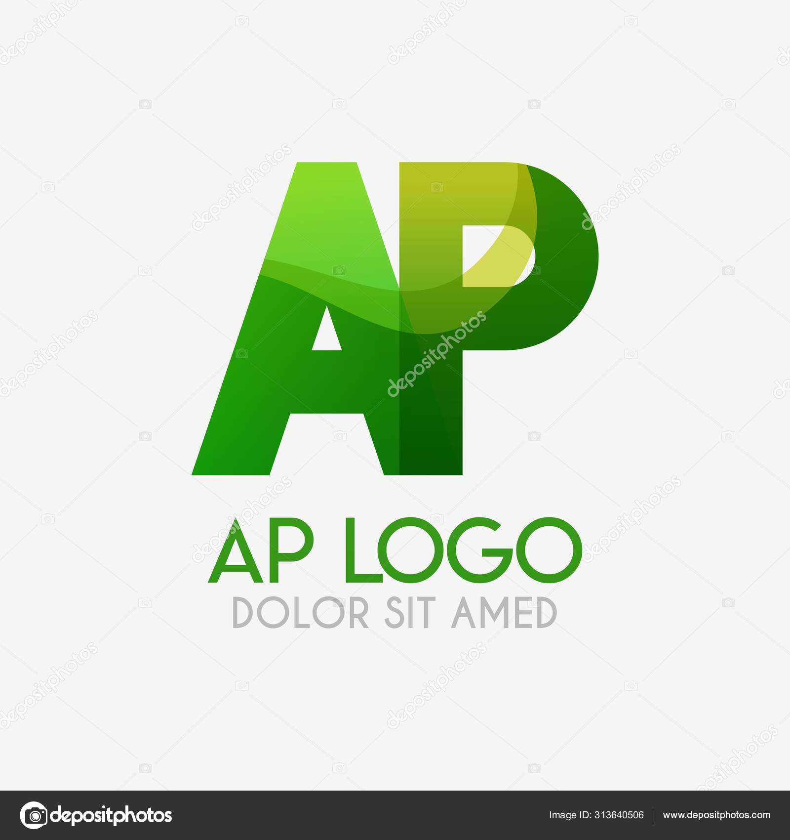 The AP logo with striking colors and gradations, modern and simple for ...