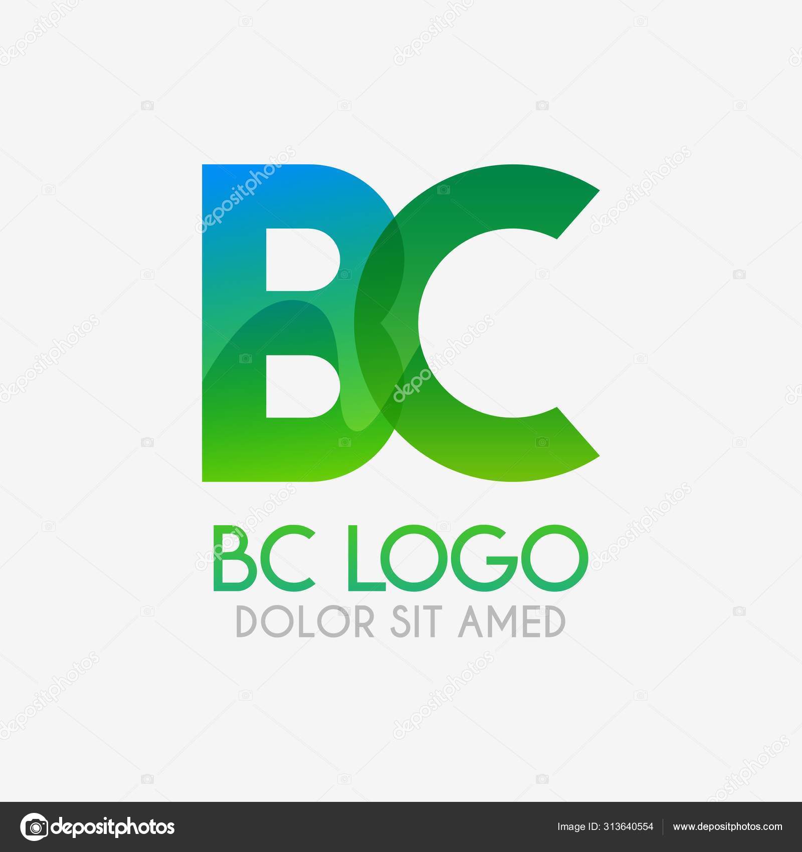 The BC logo with striking colors and gradations, modern and simple for ...