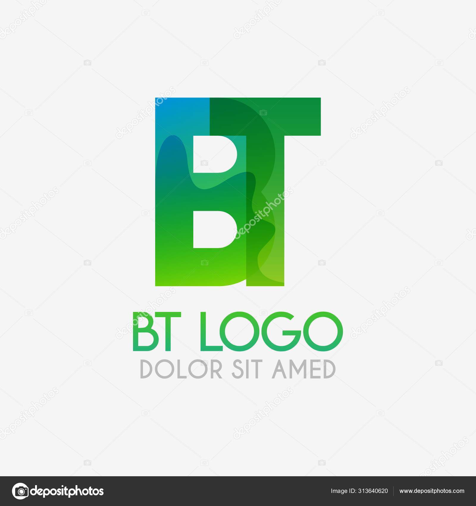 The BT logo with striking colors and gradations, modern and simple for ...