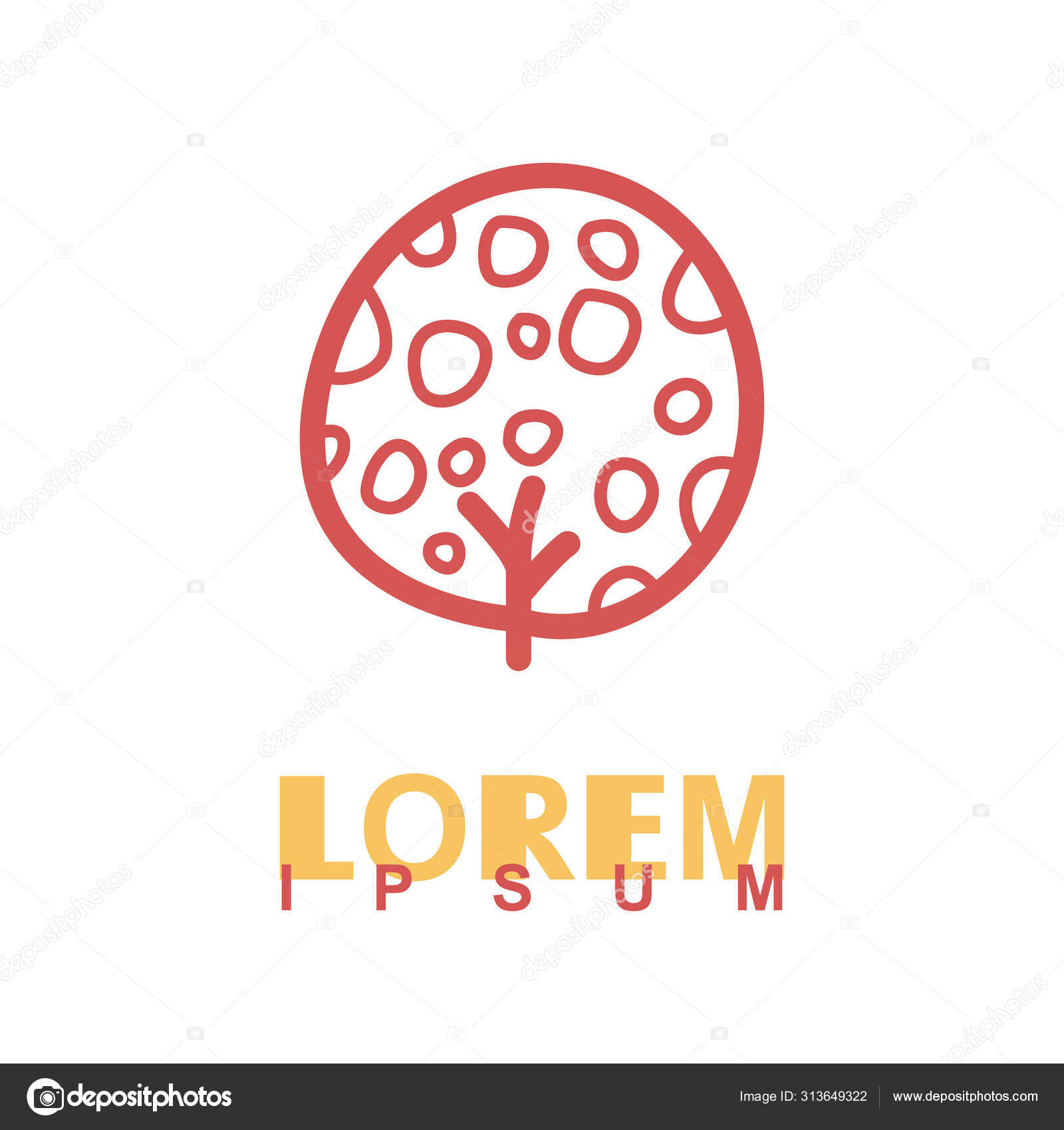 Pink Tree Logos Suitable Fashion Clothing Industry Middle Business ...