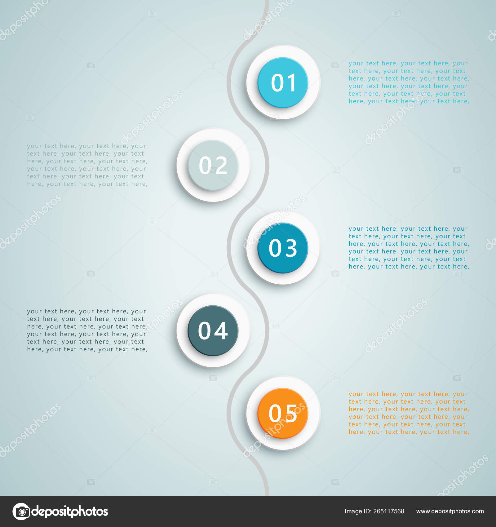 Number Steps Infographic Stock Vector Image by ©OllieTheDesigner #265117568
