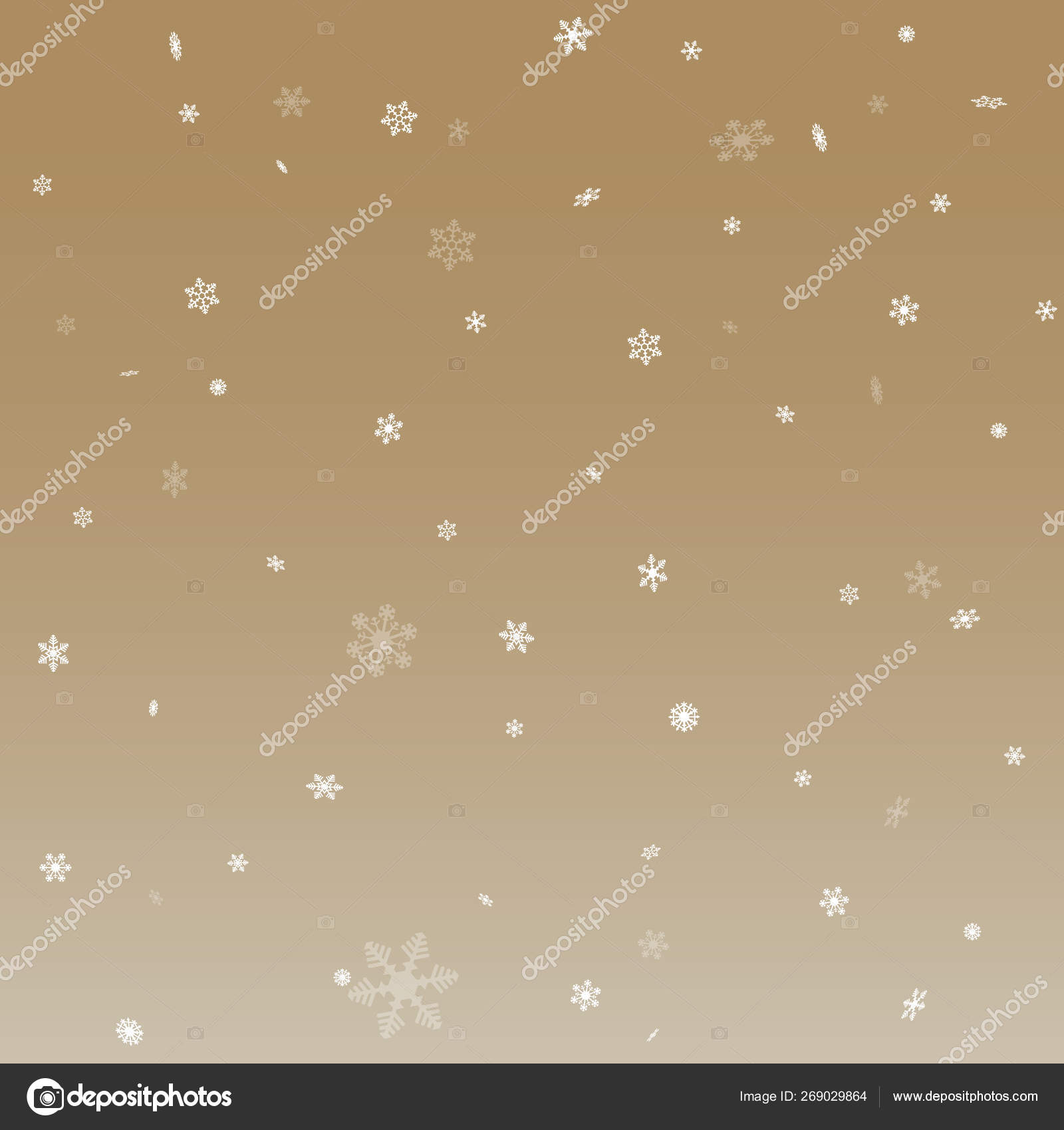 Snowflake Falling Background Simple Vector Gold Stock Vector Image by ...