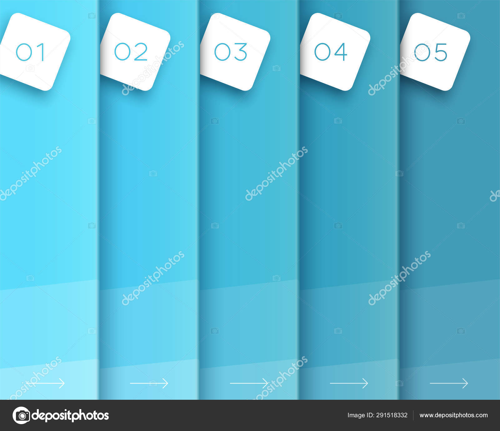 Vector Blue Vertical Text Banner Template Steps Stock Vector Image by ...