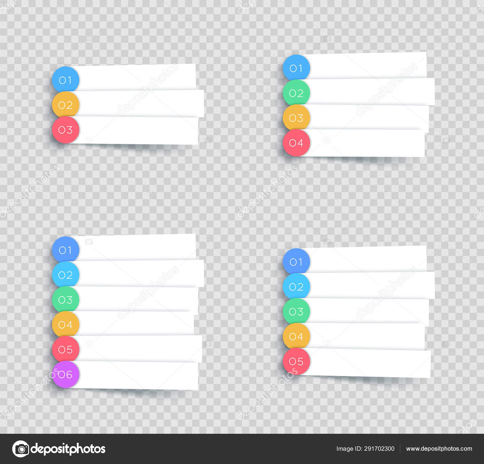 Vector White Banner Steps Infographic Sets Stock Vector Image by ...