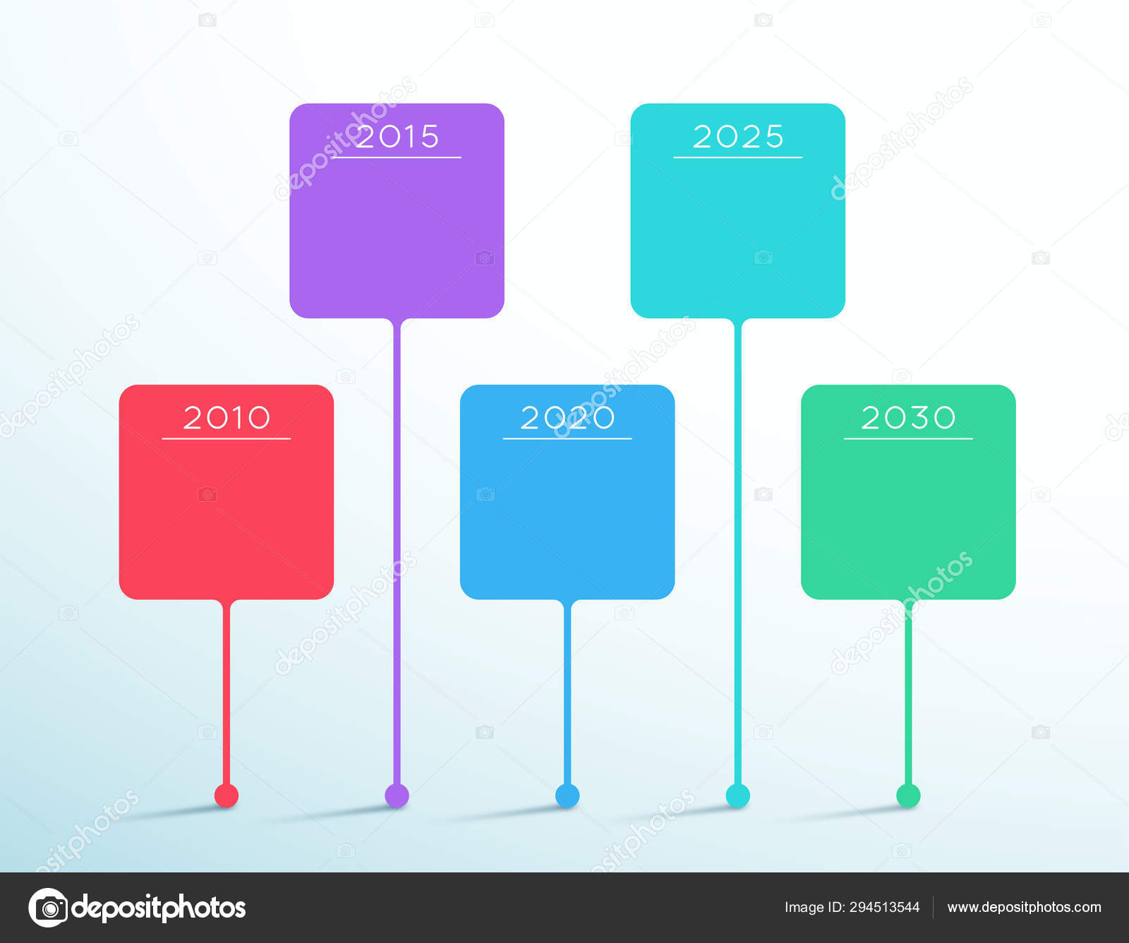 Timeline Colorful Vector Box Infographic Template Stock Vector Image by ...