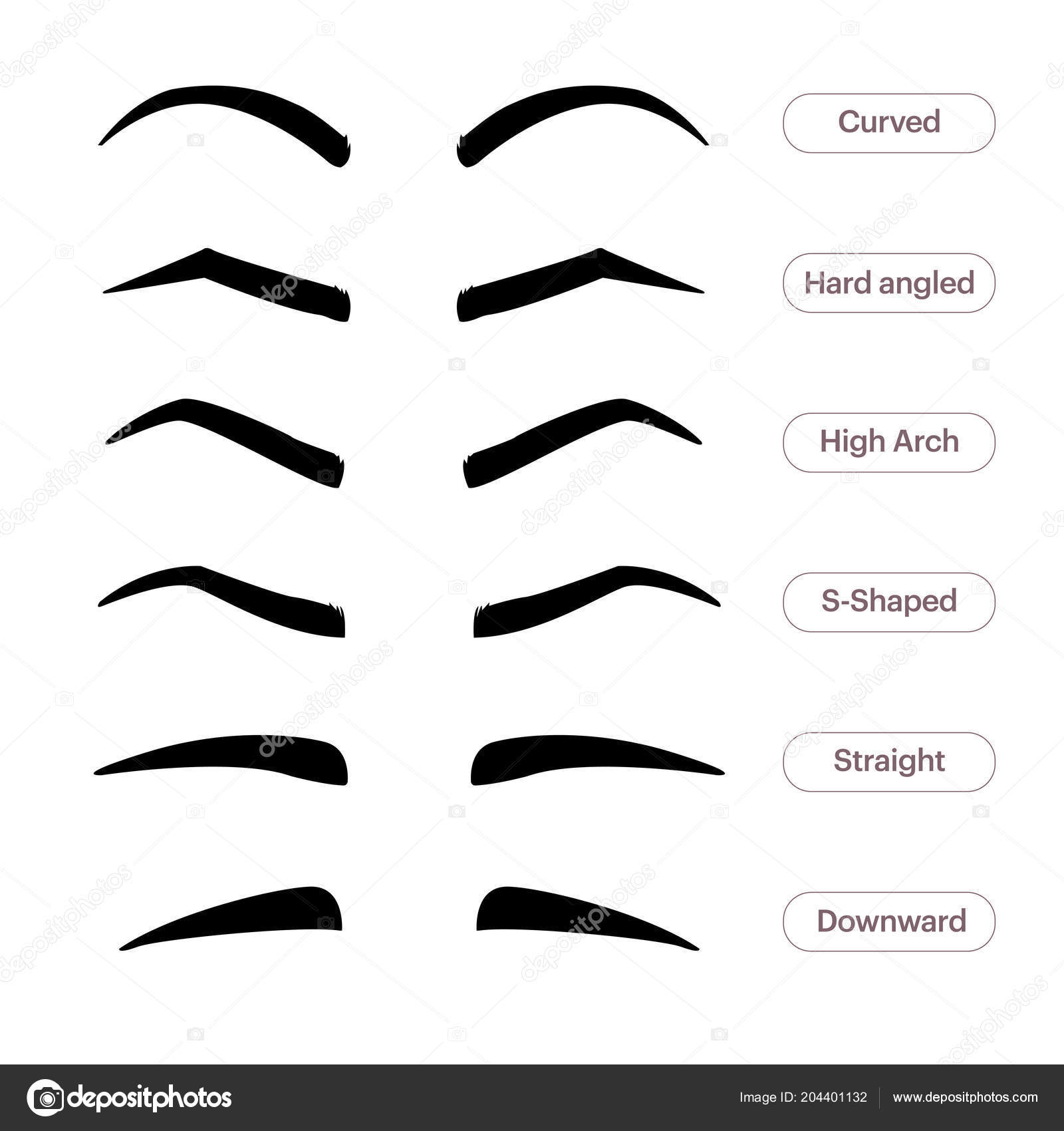 Hard Angled Eyebrows