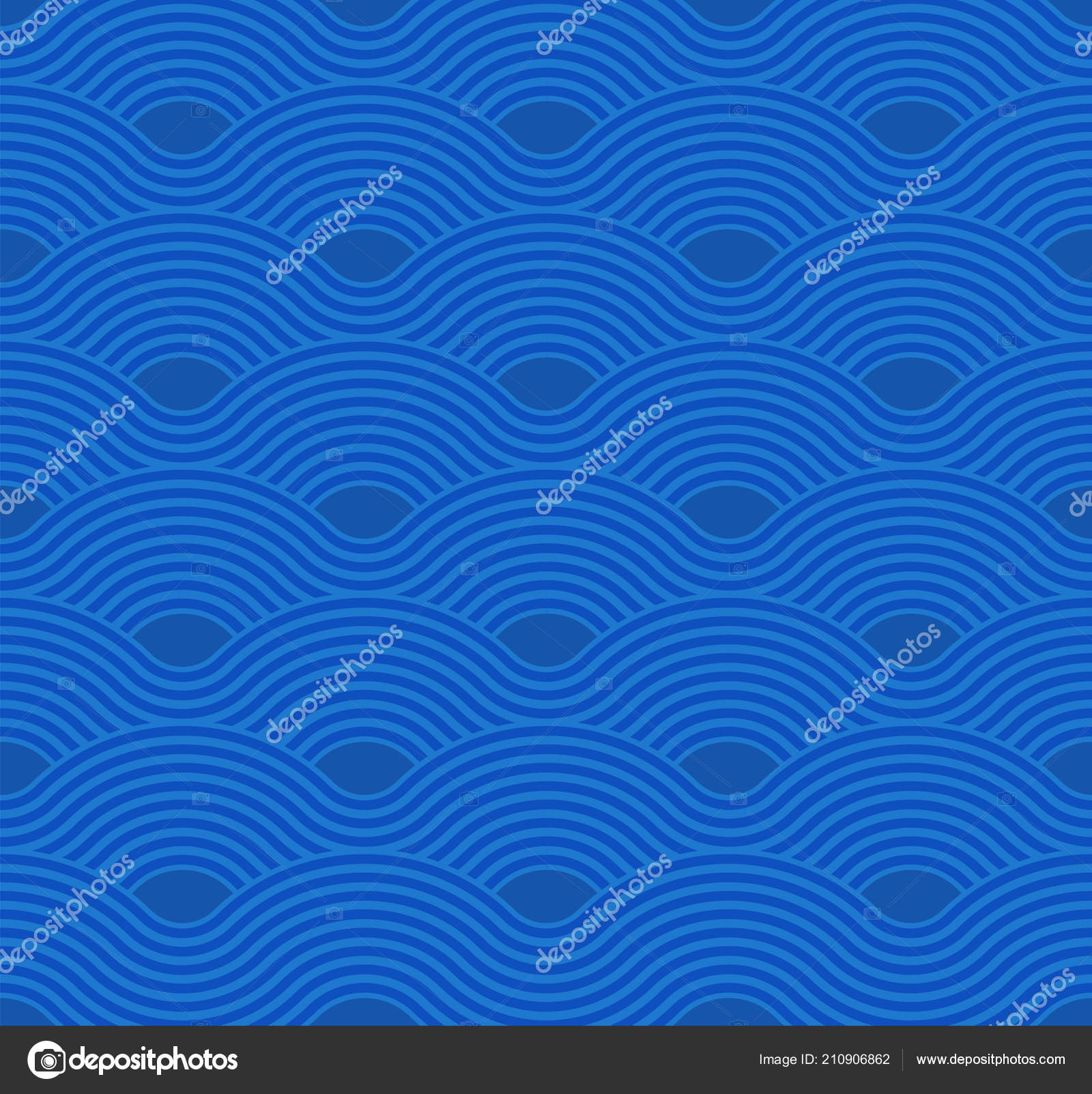 Abstract Wave Pattern Blue Ripple Background Flat Geometric Design ...