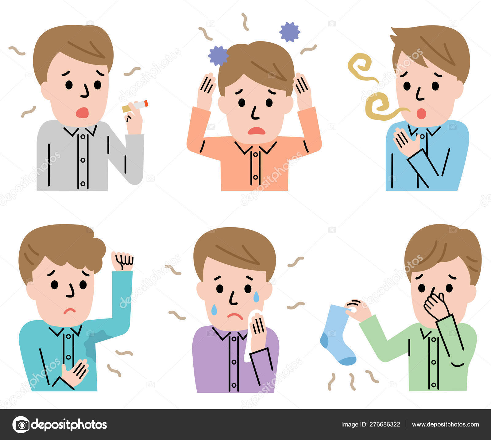 Cartoon Underarm Smell