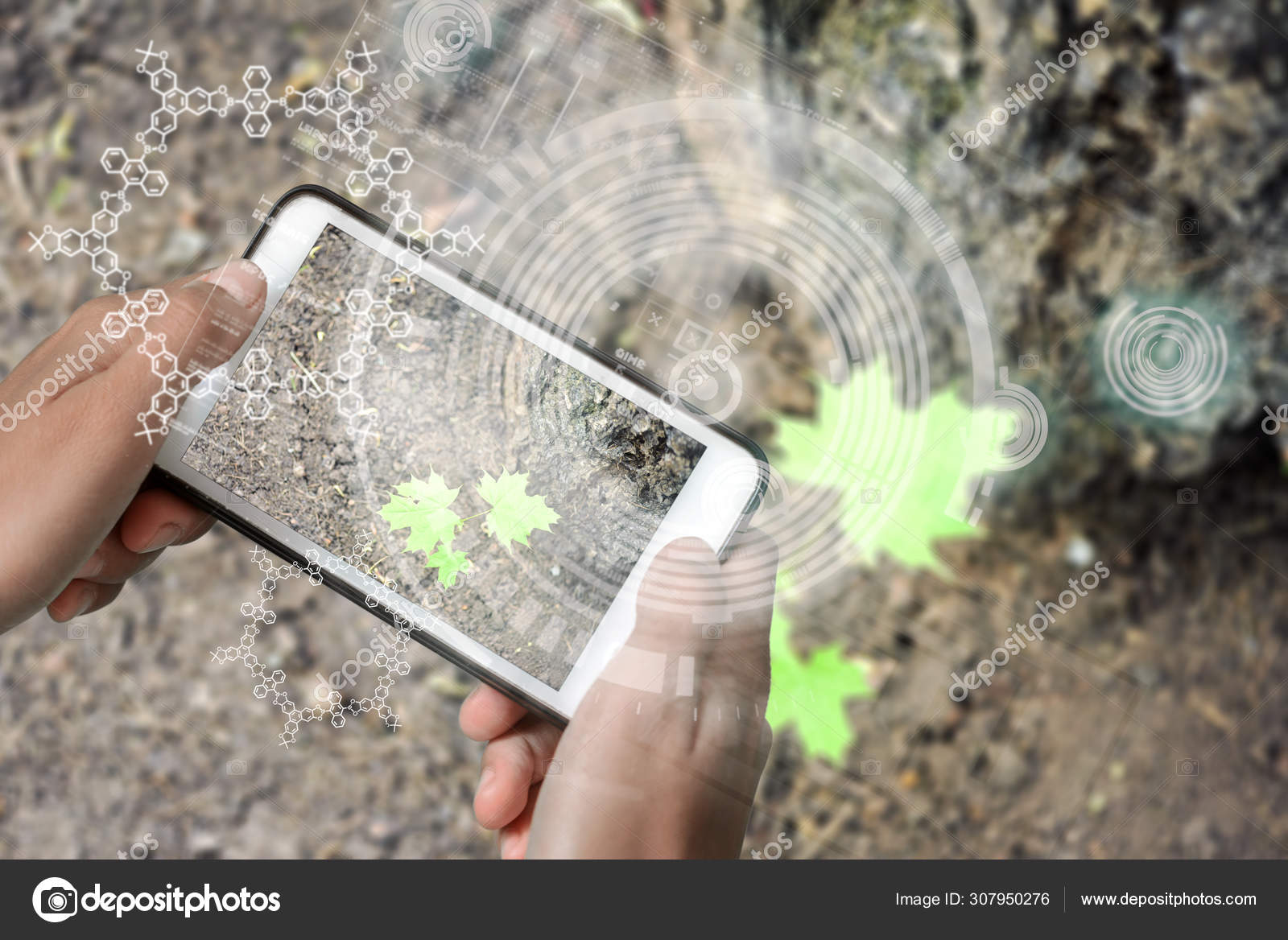 Smart Device Augmented Reality VR Virtual Overlay Stock Photo by ...