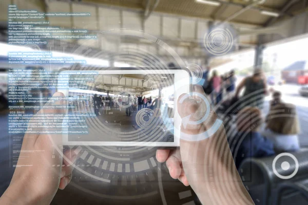 Smart Device Augmented Reality VR Application — Stock Photo ...