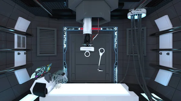 Space Station Laboratory Rendering Space Station Laboratory Stock Photo ...