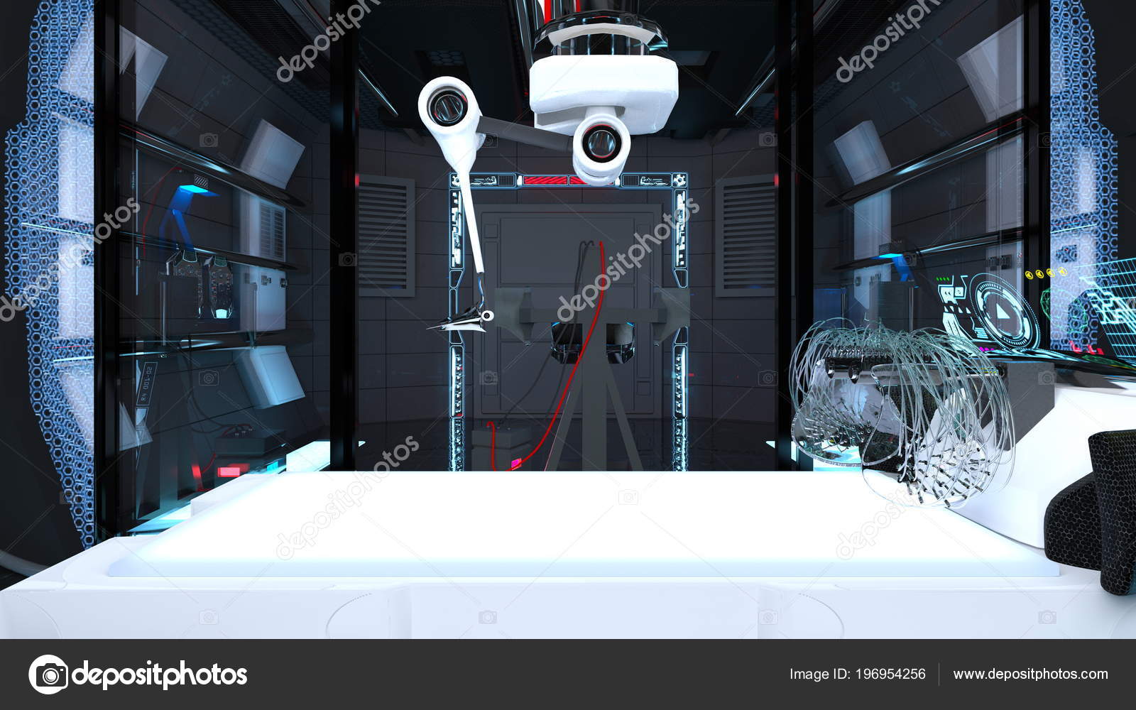 Space Station Laboratory Rendering Space Station Laboratory Stock Photo ...