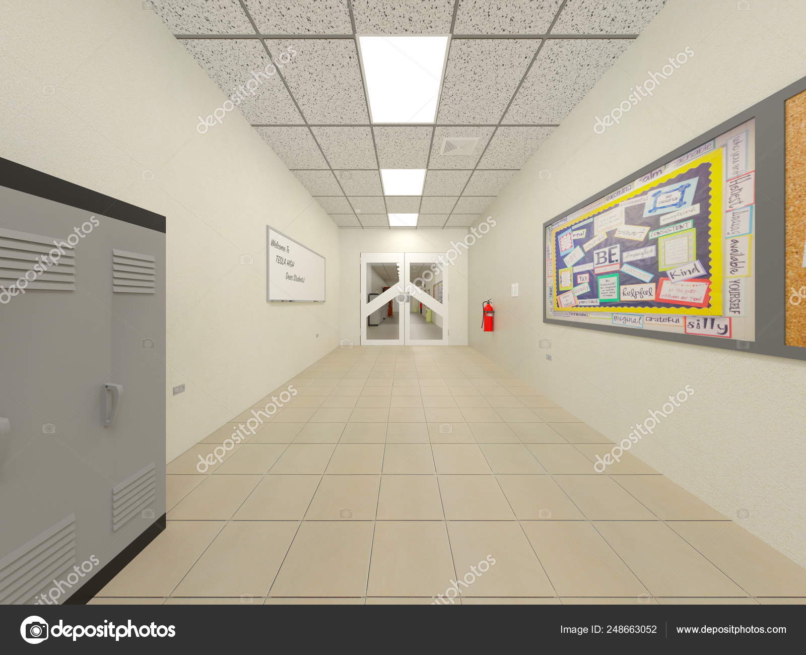 Rendering Building Hallway Stock Photo by ©TsuneoMP 248663052