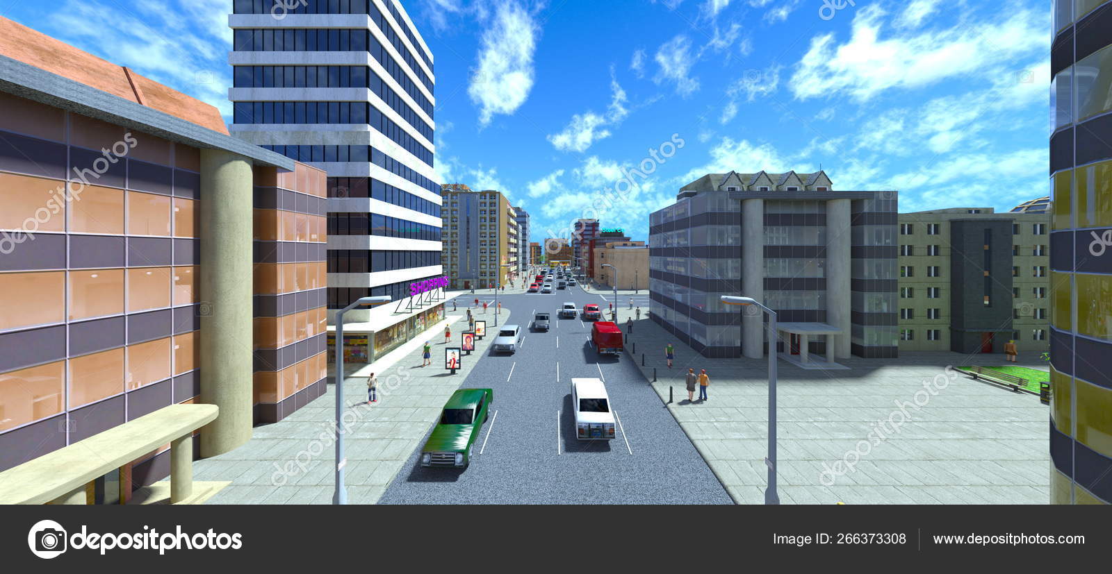 Rendering Cityscape — Stock Photo © TsuneoMP #266373308