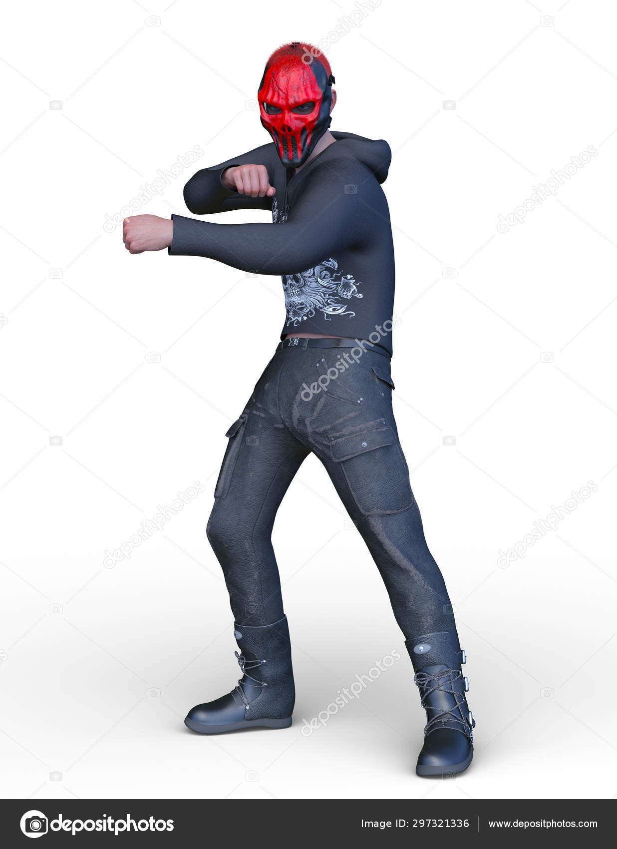 Masked Man Render